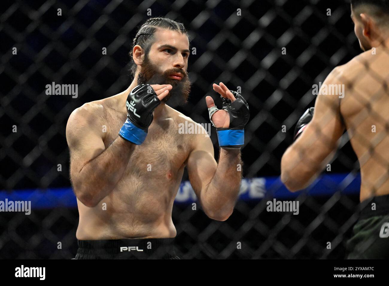 Lyon, France. 14th Dec, 2024. Atilla Kobas, Salvo Giudice attending the PFL Europe Championship ...