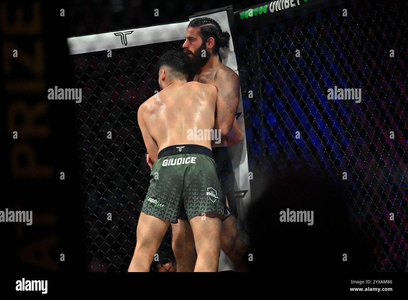 Lyon, France. 14th Dec, 2024. Atilla Kobas, Salvo Giudice attending the PFL Europe Championship ...