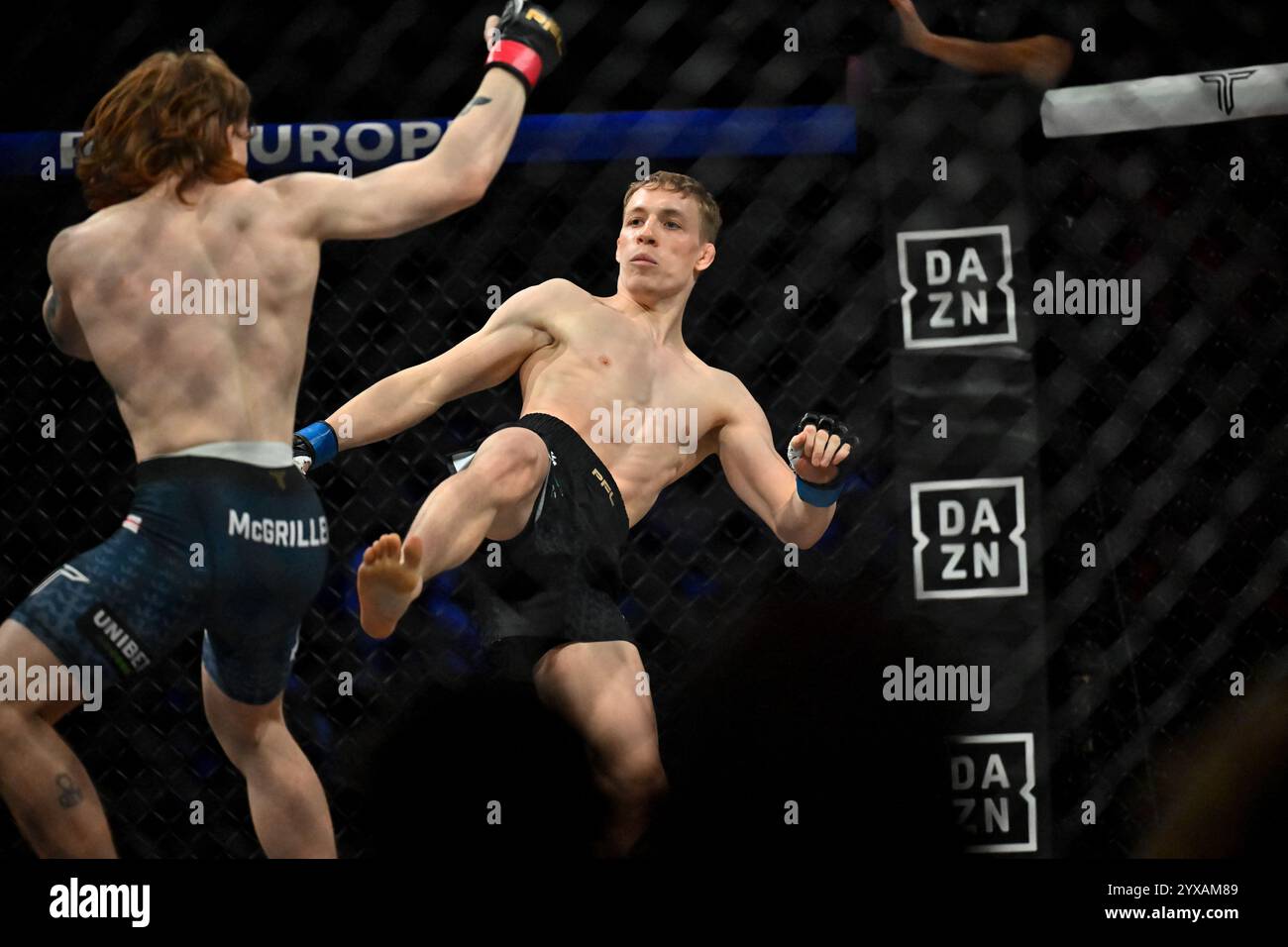 Lyon, France. 14th Dec, 2024. Alexander Luster, Lewis McGrillen ...