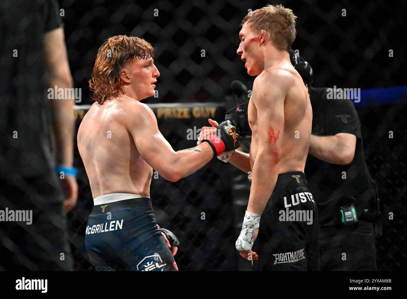 Lyon, France. 14th Dec, 2024. Alexander Luster, Lewis McGrillen ...