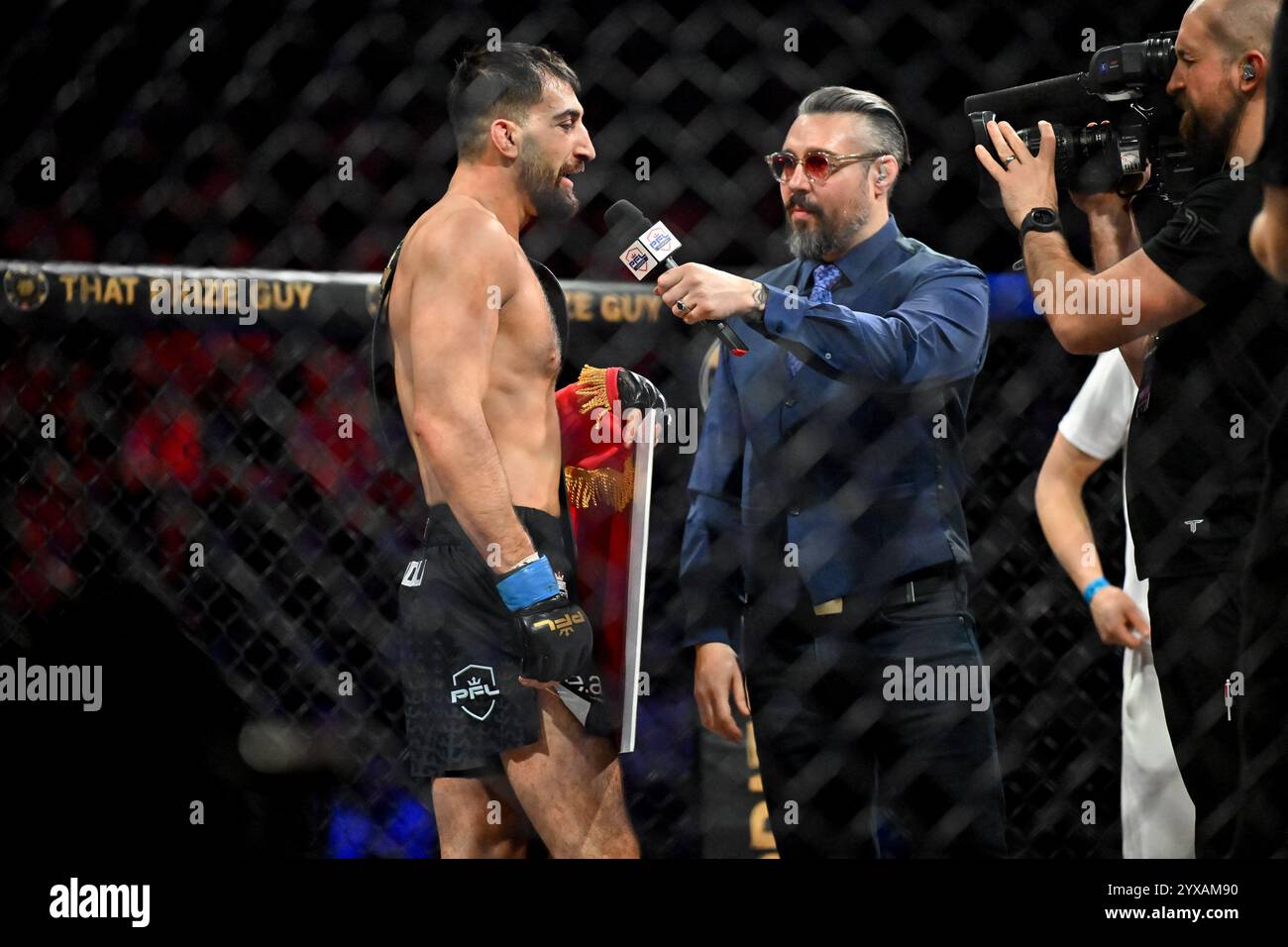 Lyon, France. 14th Dec, 2024. Florim Zendeli attending the PFL Europe ...