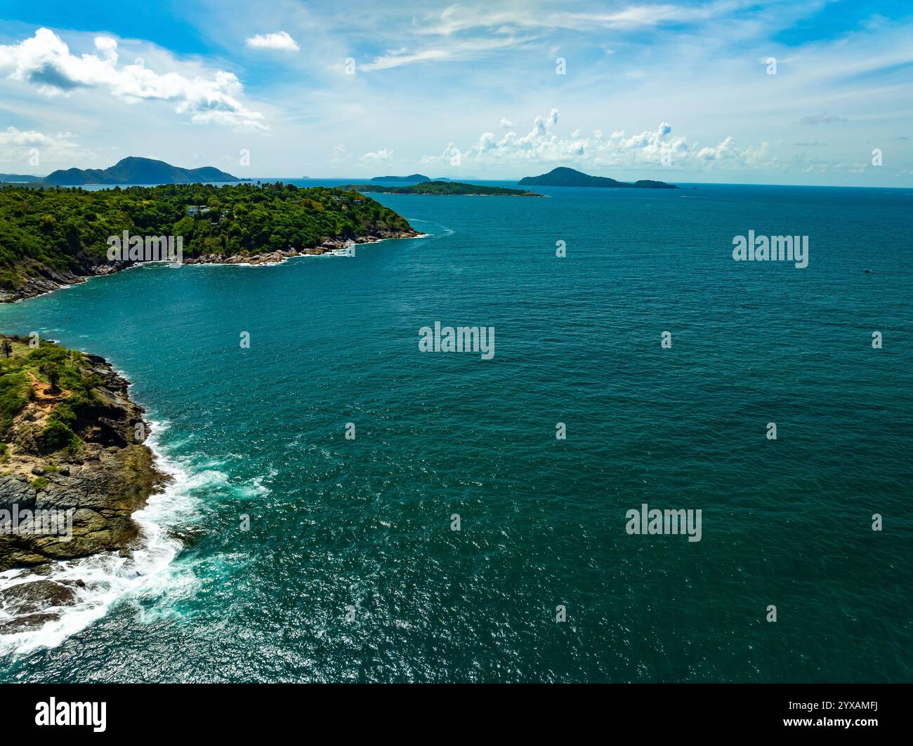 Aerial view of blue sea surface water texture background,Amazing sun ...