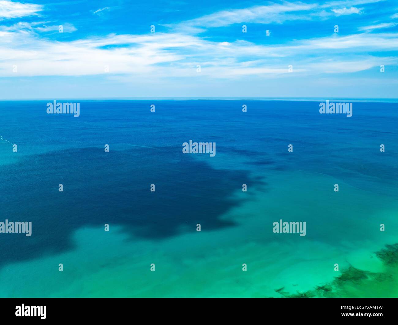 Aerial view of blue sea surface water texture background,Amazing sun ...