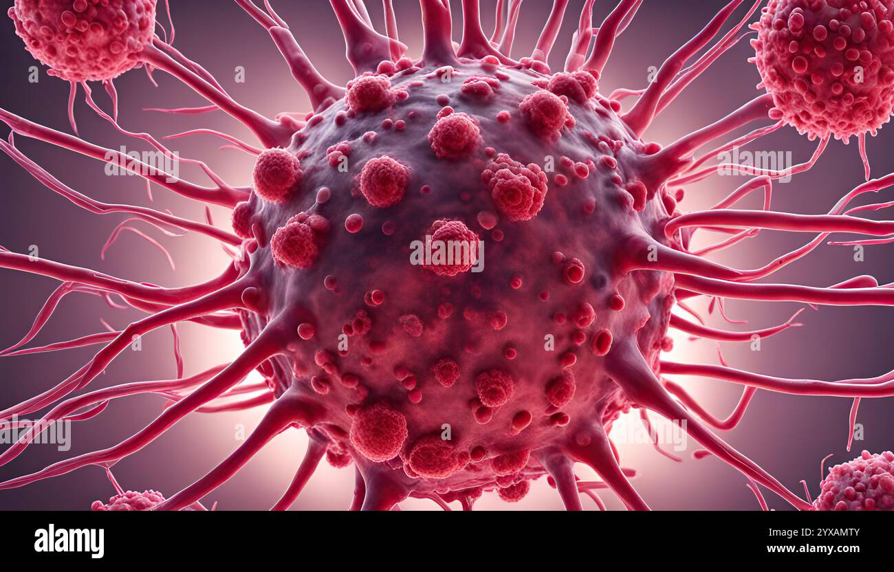 Microscopic biological structures view of virus like cells or bacteria ...