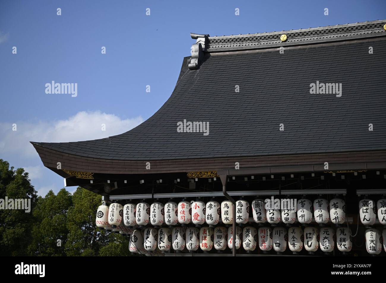Traditional Japanese Chochin lanterns made of washi paper on the ...