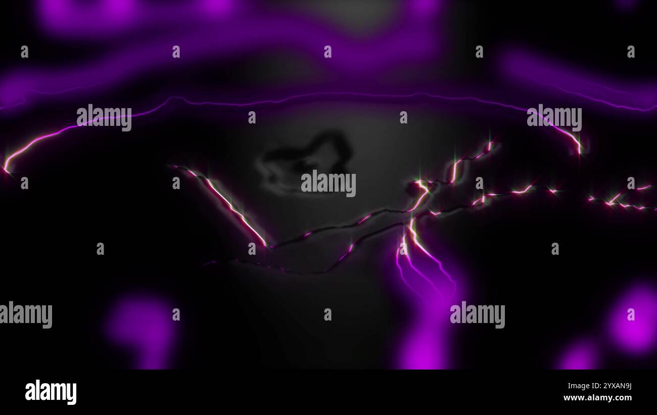 Elevation map purple curve lines black landscape 3d render Stock Photo ...
