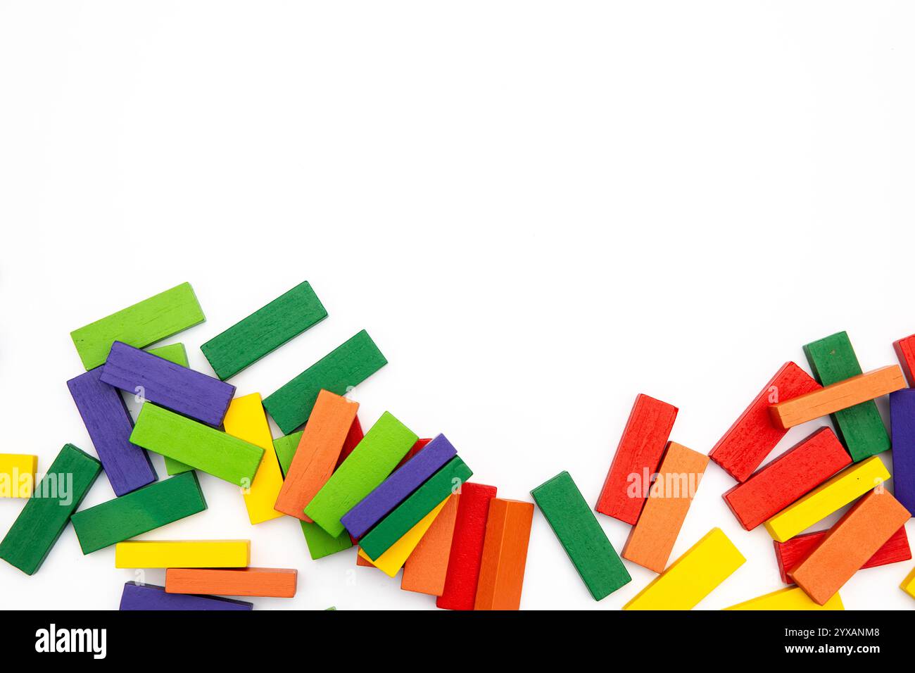 Colorful Wooden Building Blocks on White Background – Abstract Texture ...