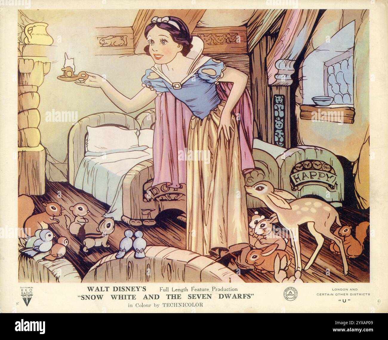 British Lobby Card for WALT DISNEY's SNOW WHITE AND THE SEVEN DWARFS ...