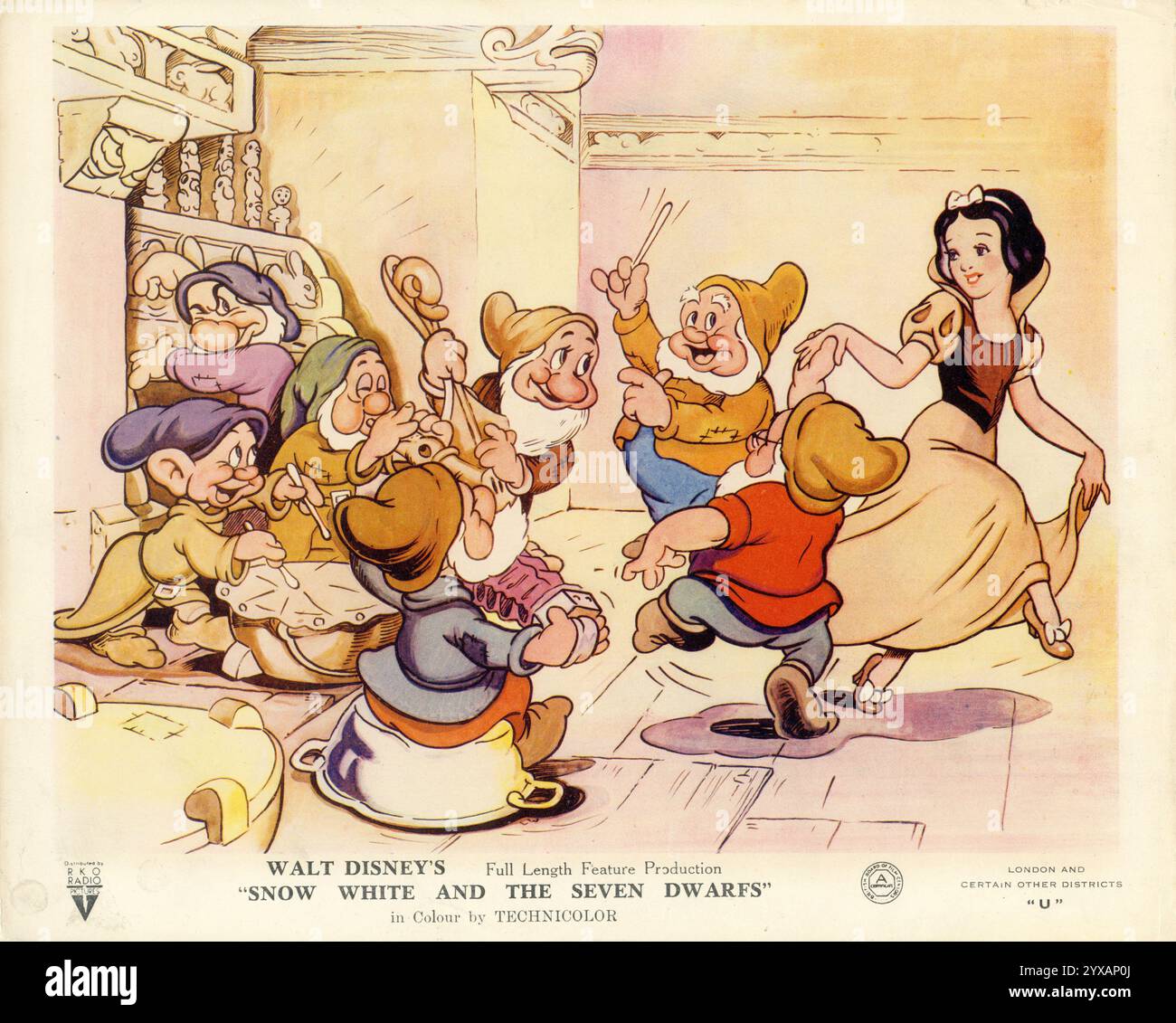 British Lobby Card for WALT DISNEY's SNOW WHITE AND THE SEVEN DWARFS ...