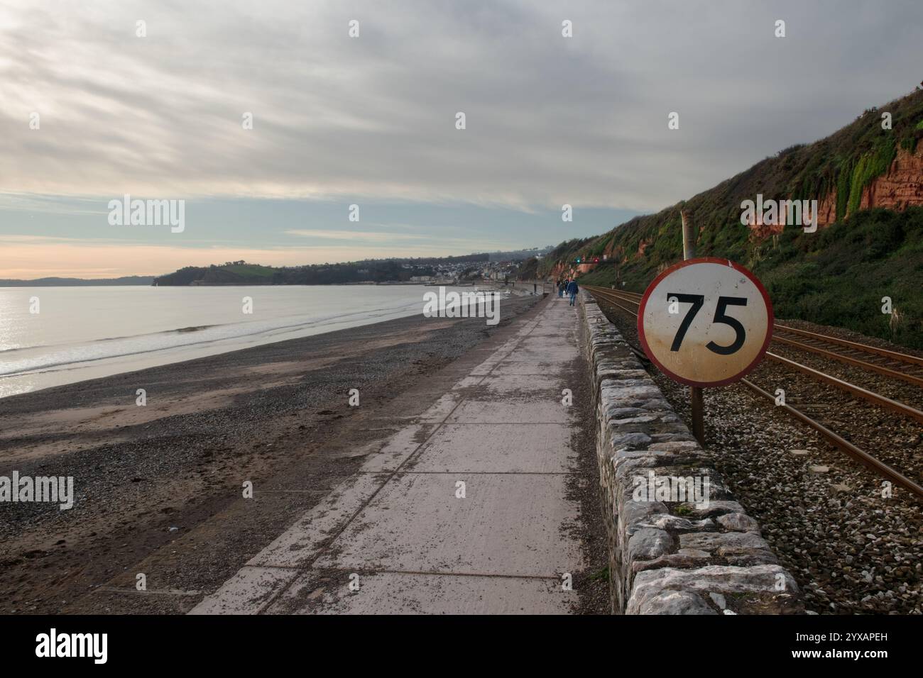 The Great Western Railway line at Dawlish, Devon, England Stock Photo ...