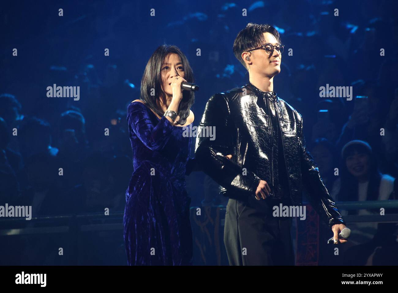 Taipei. 15th Dec, 2024. Taiwanese rock band TRASH performs at the ...