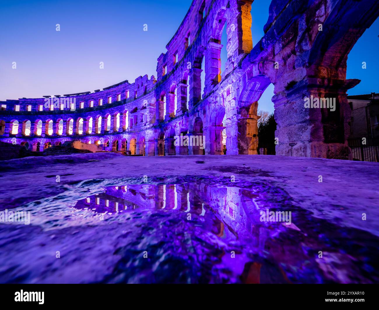 Arena Pula amphitheater landmark Stock Photo - Alamy