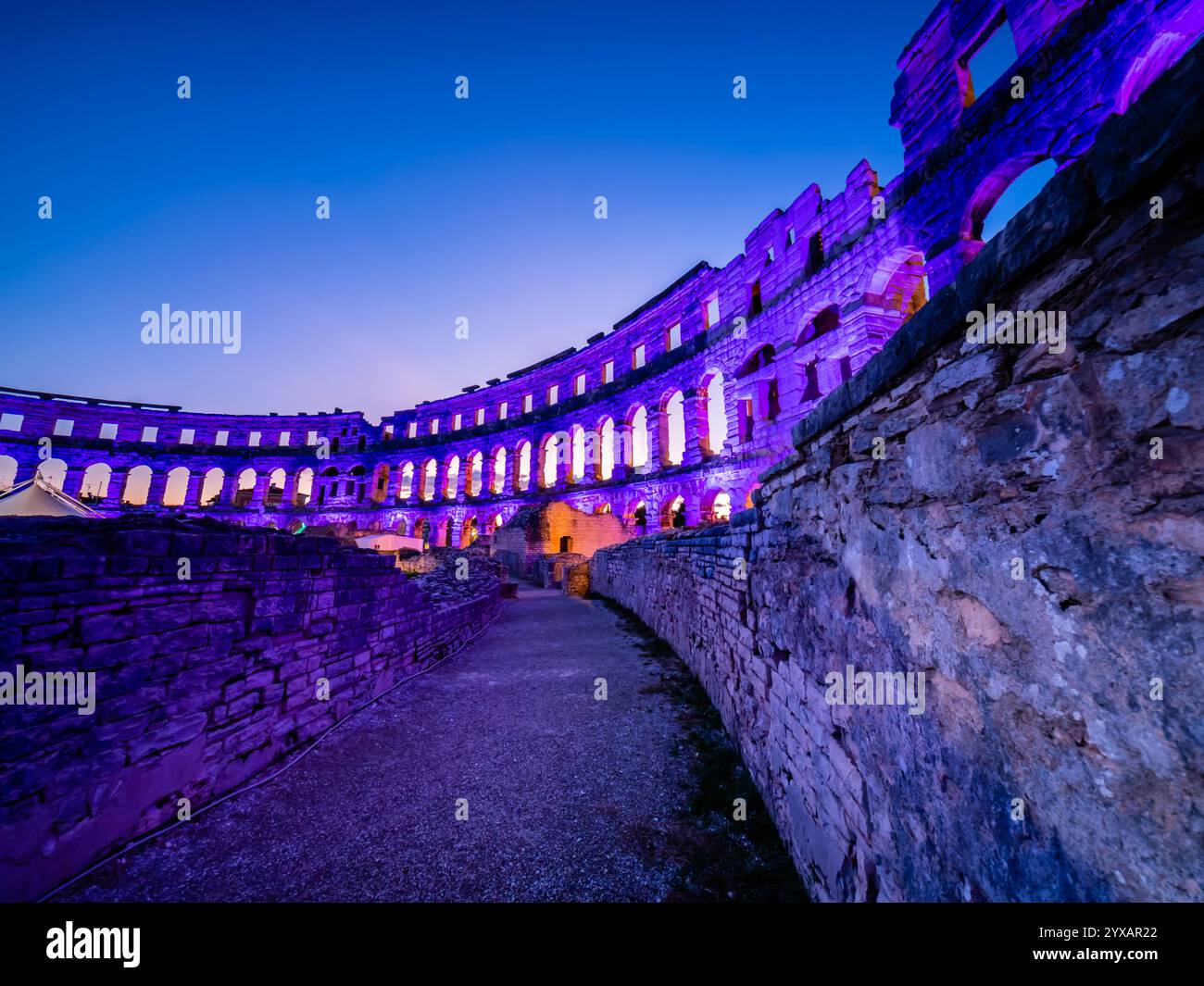 Arena Pula amphitheater landmark Stock Photo - Alamy