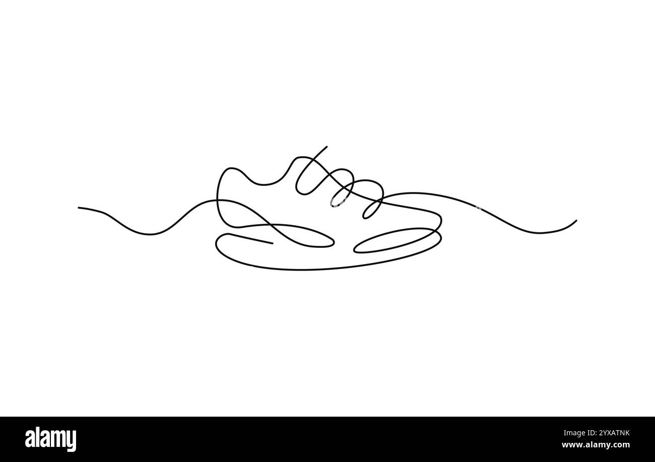 Shoes single line art Stock Vector Images - Alamy