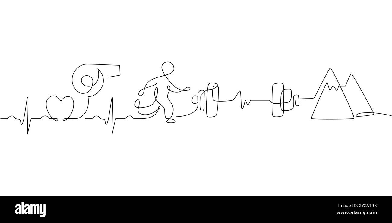 One single line man Black and White Stock Photos & Images - Alamy