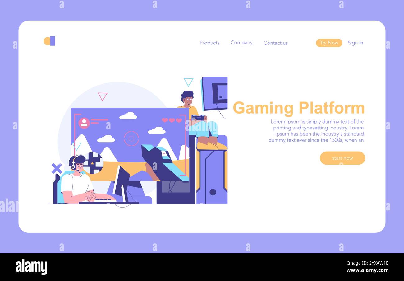 Esport concept. Dynamic competitive gaming scene featuring players ...