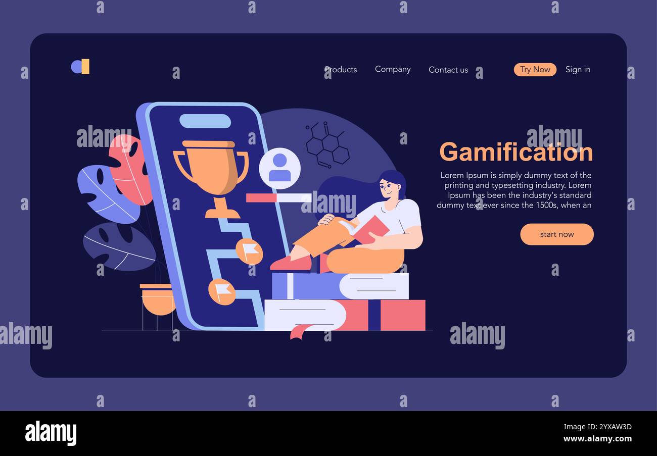 Edtech Concept Online Learning Platform With Gamification Strategy For Enhanced Engagement