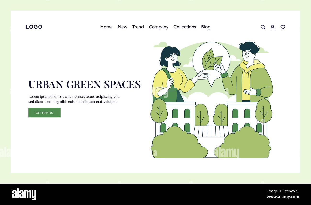 Ecosystem Conservation concept. Citizens engage in urban green space ...