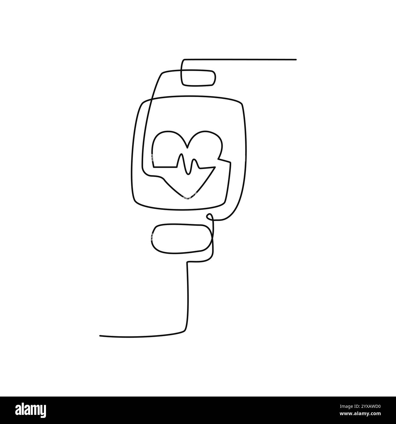 Blood Dropperful One Single Line Drawing Stock Vector Image & Art - Alamy