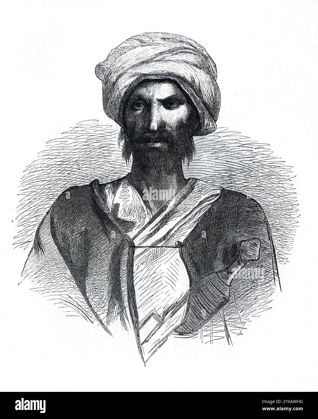 Portrait of Nomadic Bedouin, Beduin or Bedu Arab Wearing Traditional ...