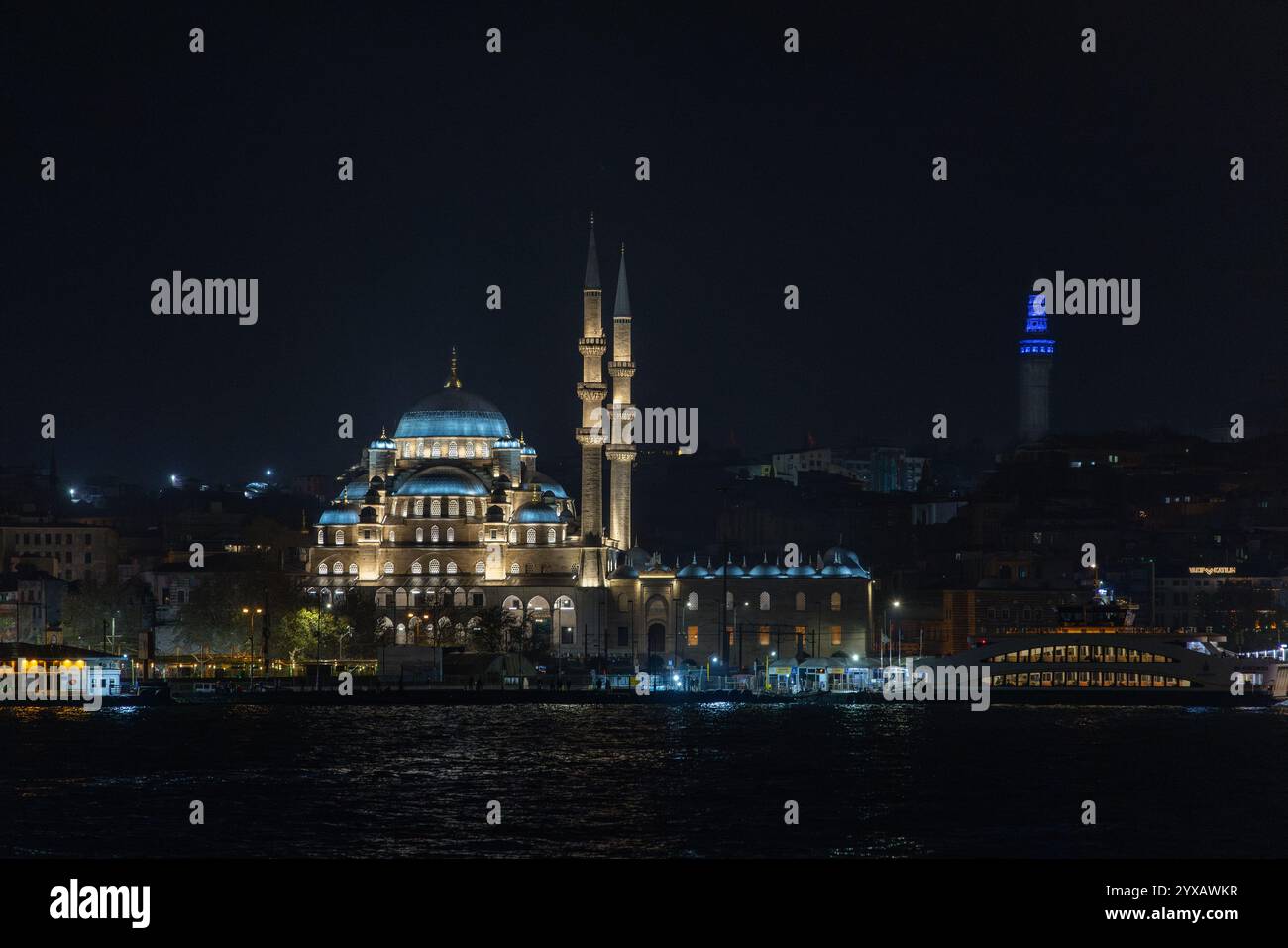 Breathtaking night view of Istanbul’s historic peninsula featuring the ...