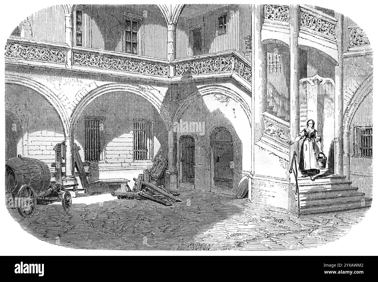 Medieval old architecture in Cut Out Stock Images & Pictures - Alamy