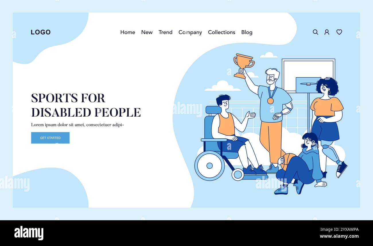 Sports inclusion concept. Disabled athletes celebrated in a supportive ...