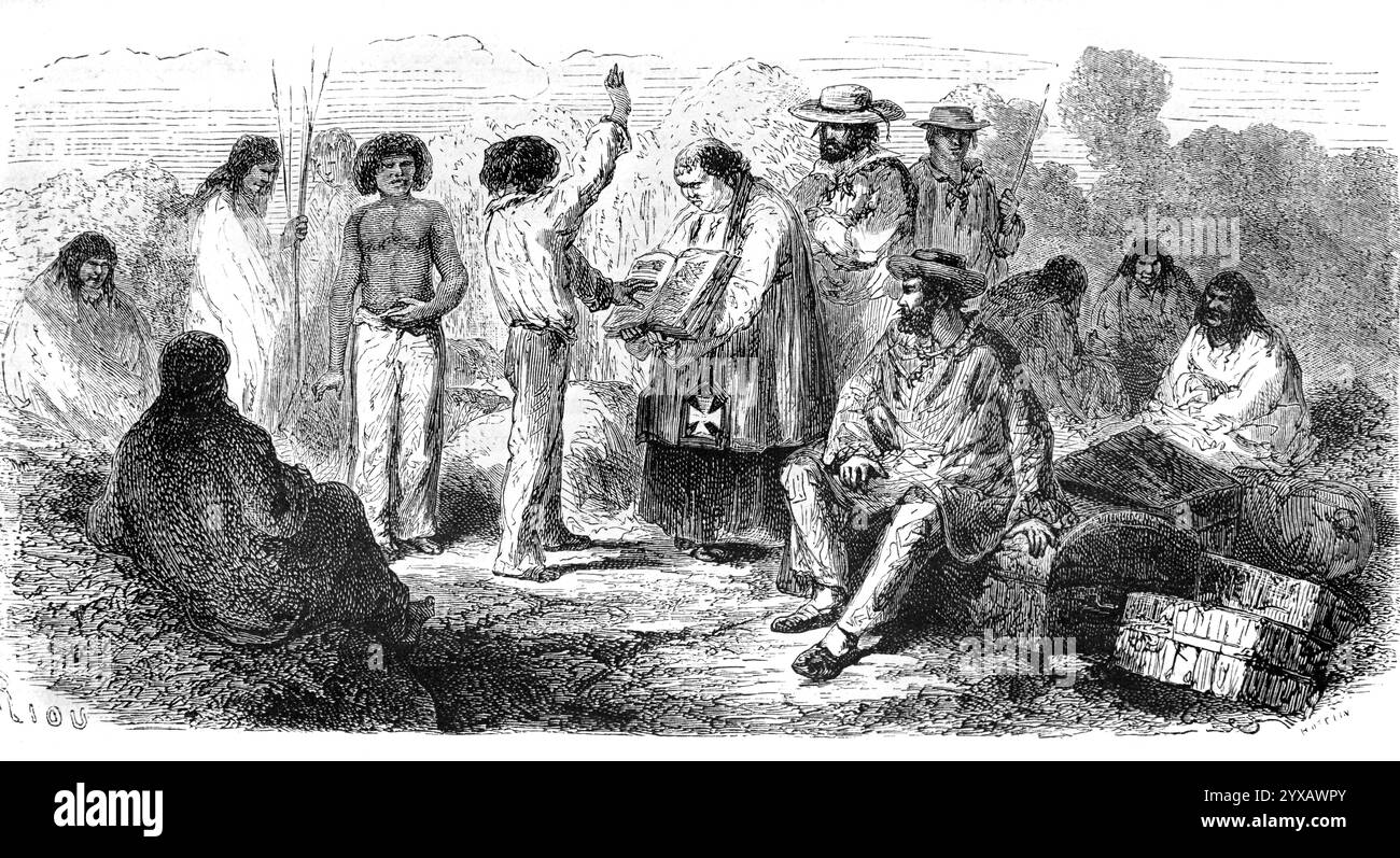 Street Preacher Preaching Christian Sermon to Indigenous Population of ...