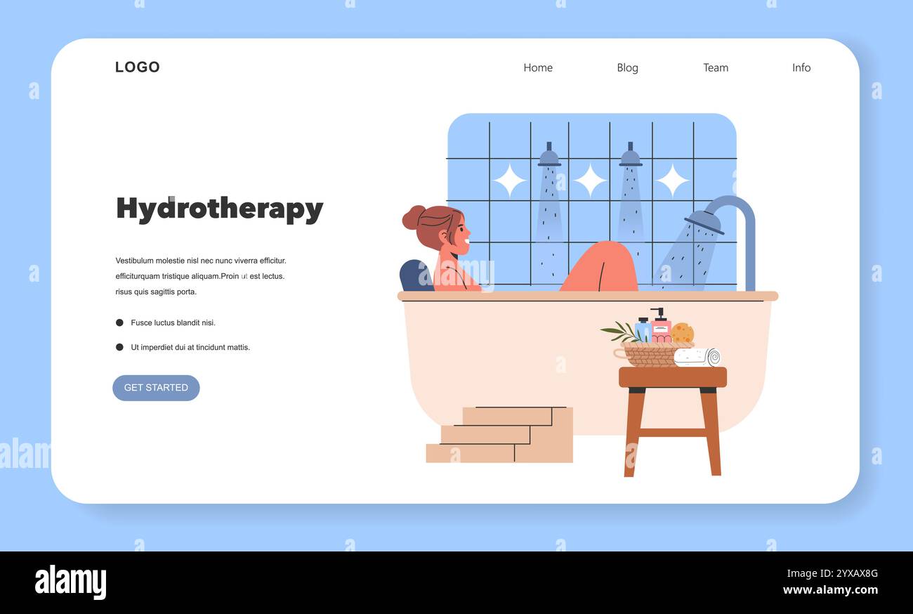 Hydrotherapy concept. A relaxing at-home spa experience with a woman ...