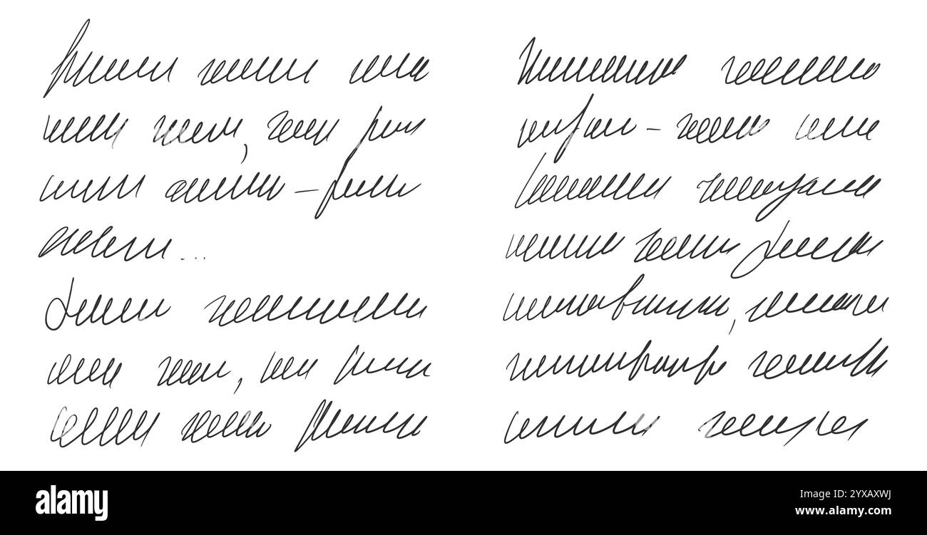 Handwritten ink stroke novel draft. Scribble fictional book manuscript ...