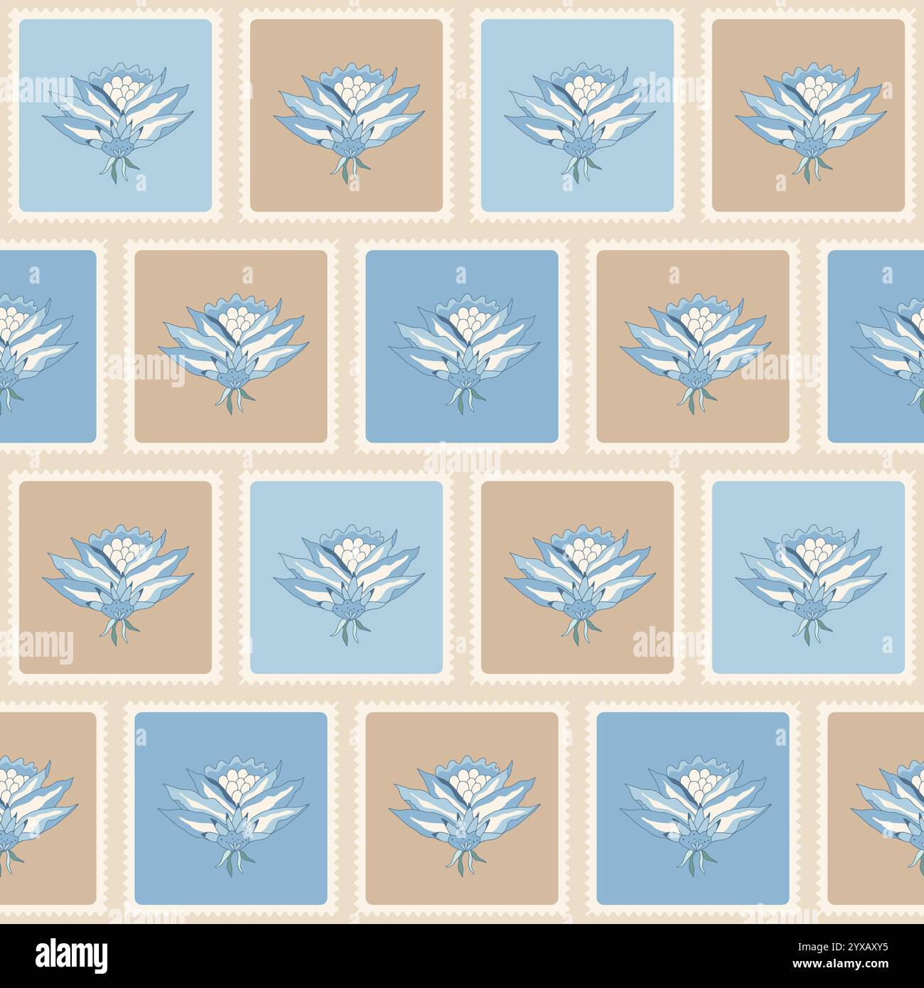 Wildflower blue lotus flower Stock Vector Images - Alamy