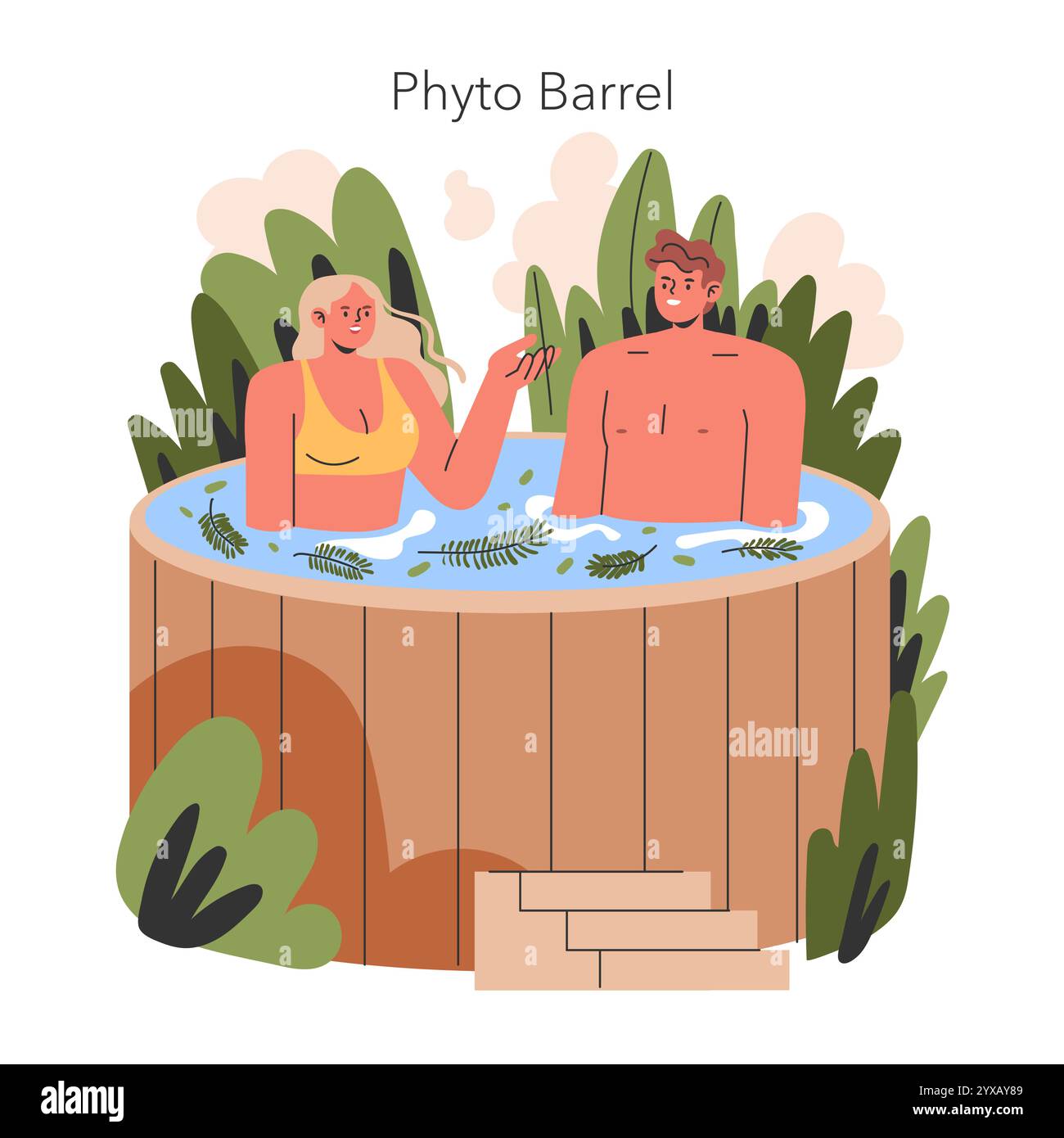 Herbal steam therapy Stock Vector Images - Alamy