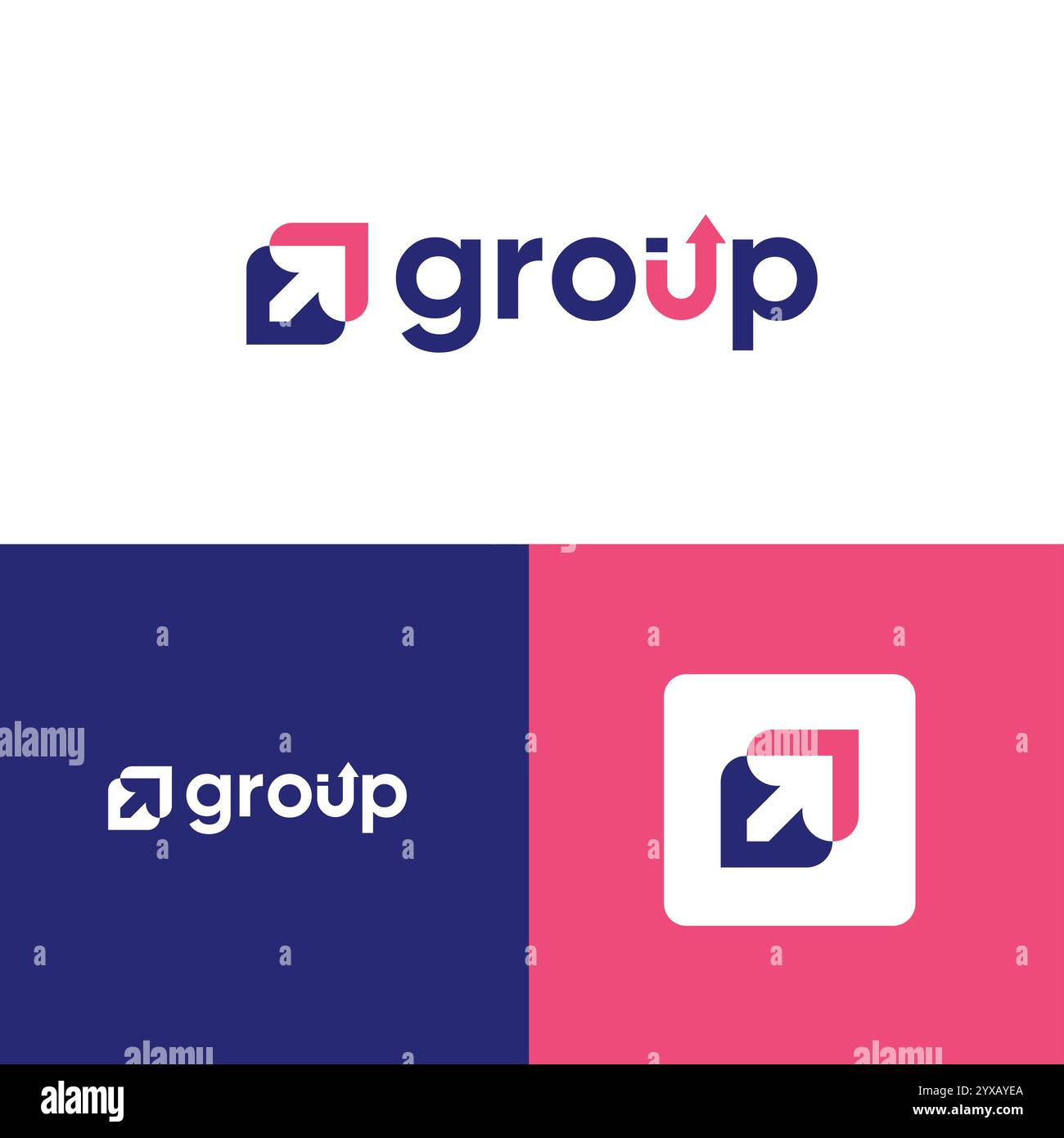 Group letters logo Stock Vector Images - Alamy