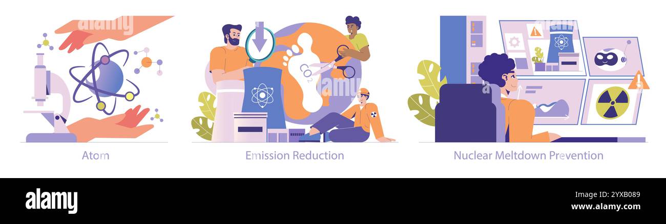 Nuclear Power set. Atom study, emission reduction strategies, and ...