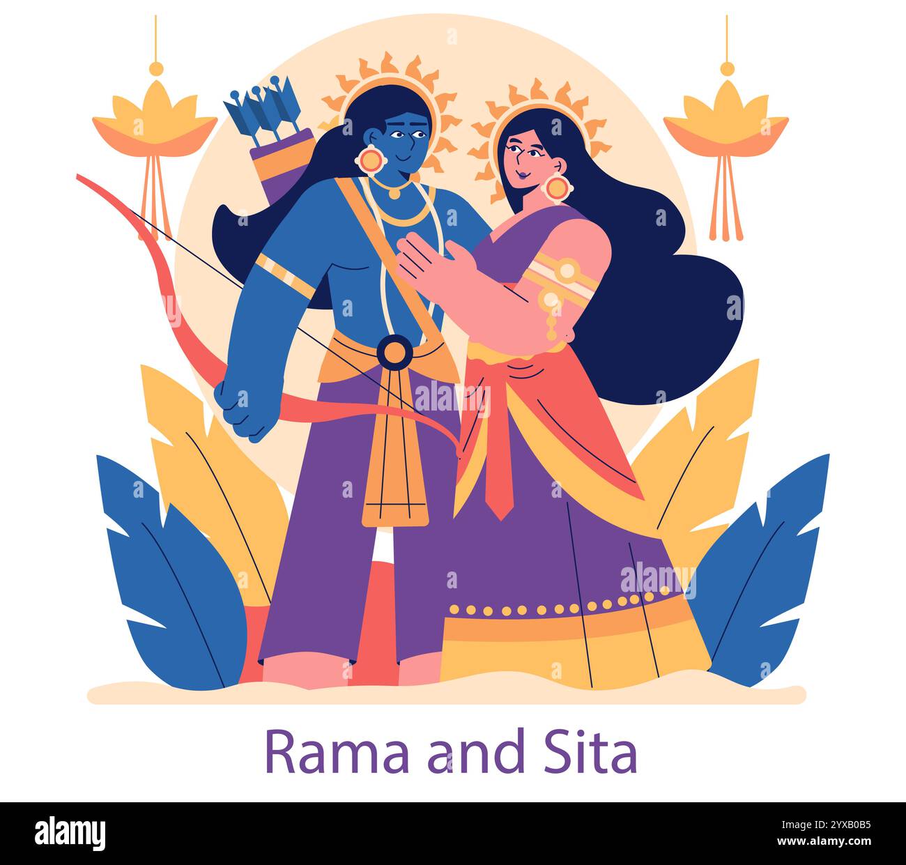 Ramayana narrative Stock Vector Images - Alamy