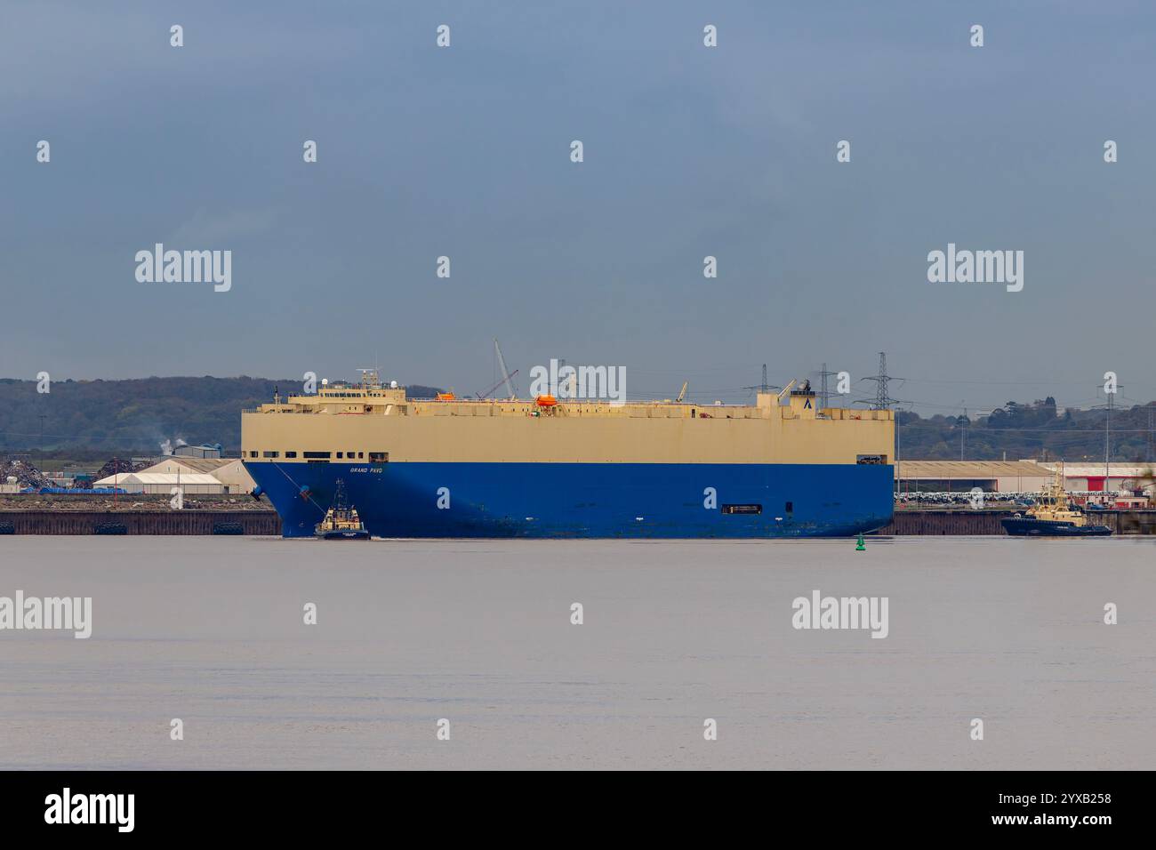 Vehicle carrier Grand Pavo leaving Royal Portbury docks and heading out ...