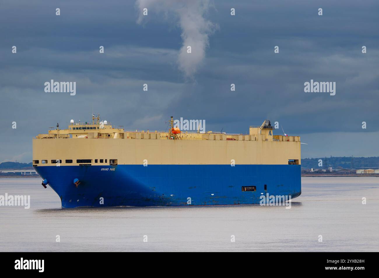 Vehicle carrier Grand Pavo heading out to sea after leaving Royal ...