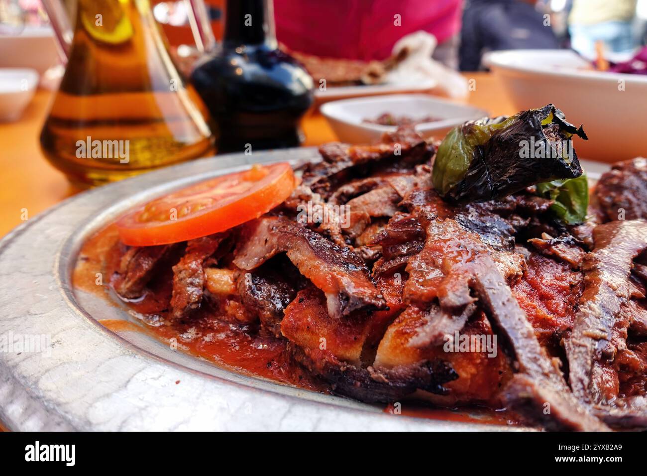 Famous Traditional Turkish Meal Delicious Doner Kebab with Yogurt and ...