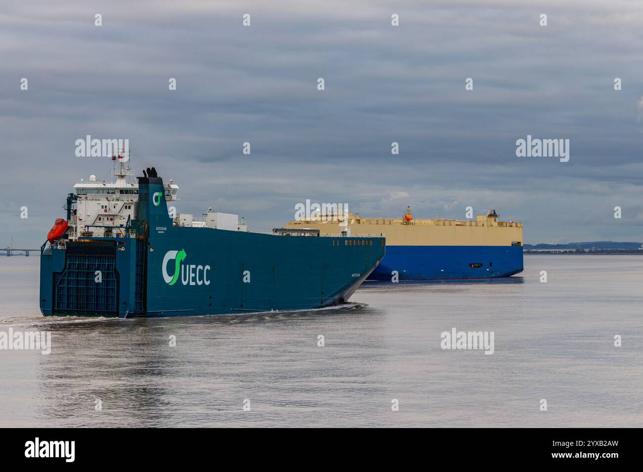 Vehicle carriers Grand Pavo and Autosun passing each other off Battery ...