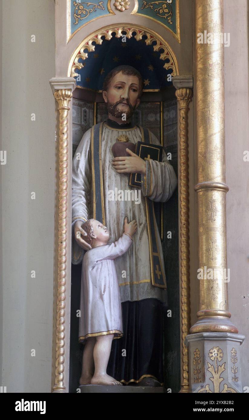 Saint Valentine, statue on the altar of Saint Anthony of Padua in the ...