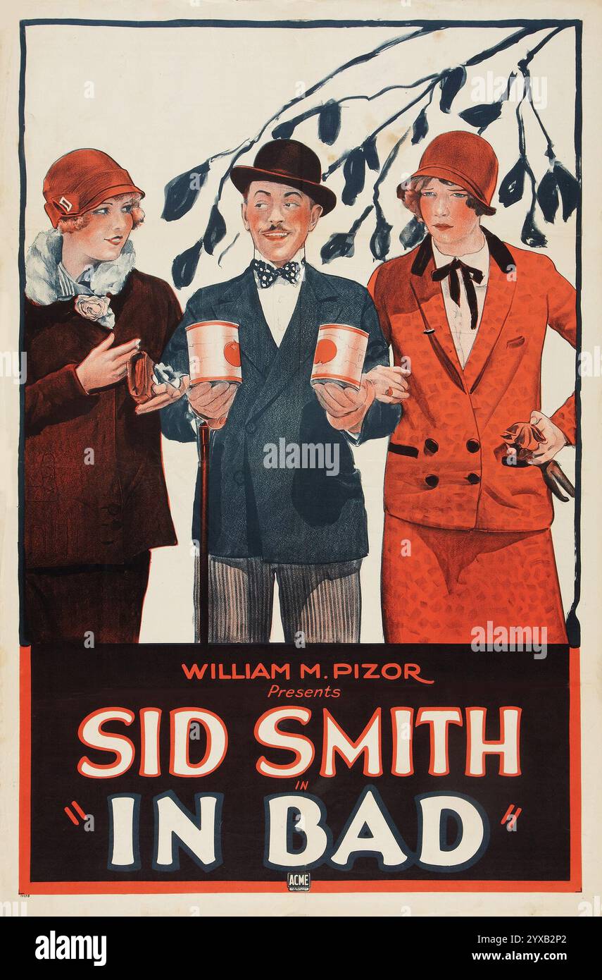 In Bad (William M. Pizor, 1924) Sid Smith - Old film poster Stock Photo - Alamy