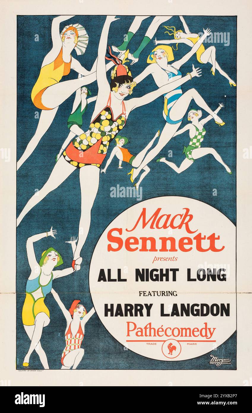 Mack Sennett presents All Night Long featuring Harry Langdon (Pathe ...
