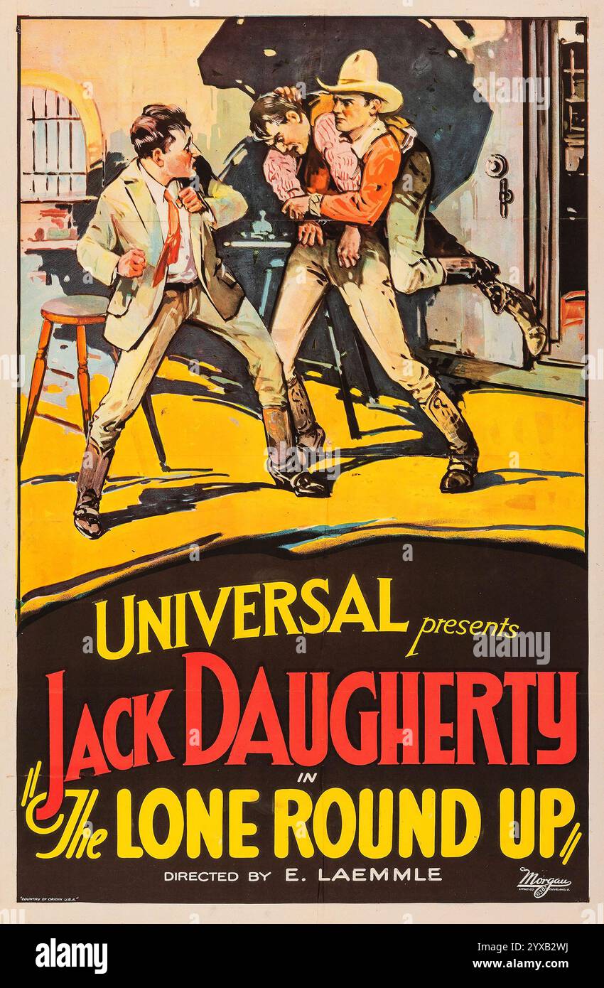 The Lone Round-Up (Universal, 1924) Starring Jack Dougherty and Eileen Sedgwick. Directed by ...