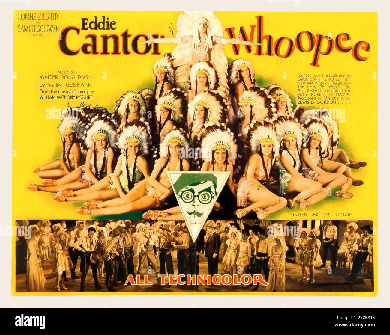Whoopee! (United Artists, 1930). Film poster - Eddie Cantor - Florenz Ziegfeld and Samuel ...
