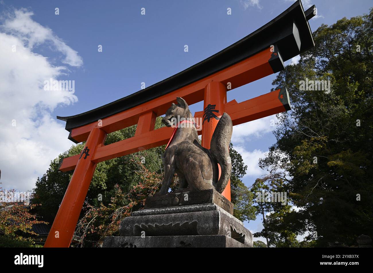 Japanese Inari Ōkami the traditional Kami of fox symbol of prosperity ...