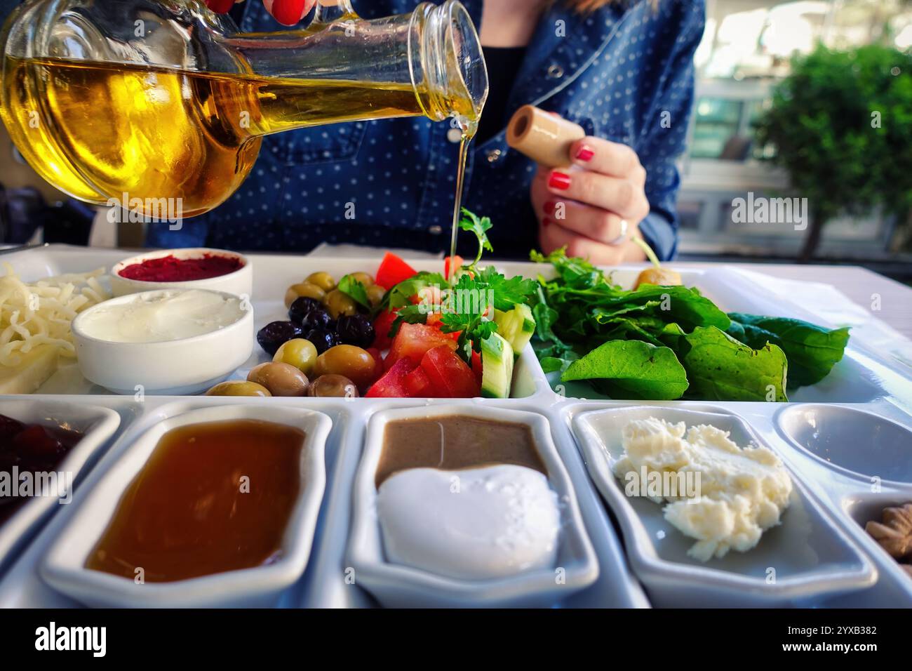 Turkish Traditional Breakfast Food on a table Photo Stock Photo - Alamy