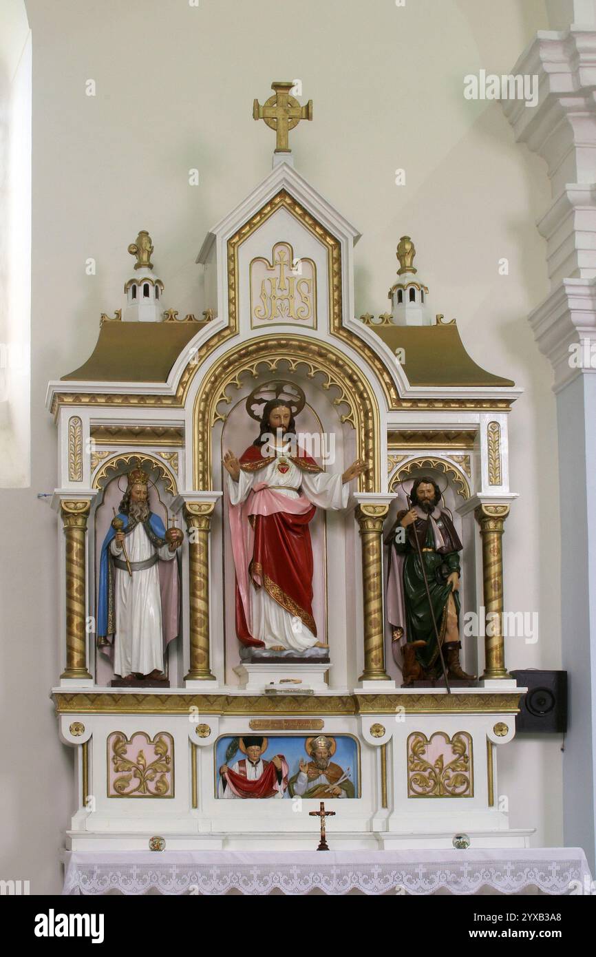 Altar of the Sacred Heart of Jesus in the parish church of the Holy ...