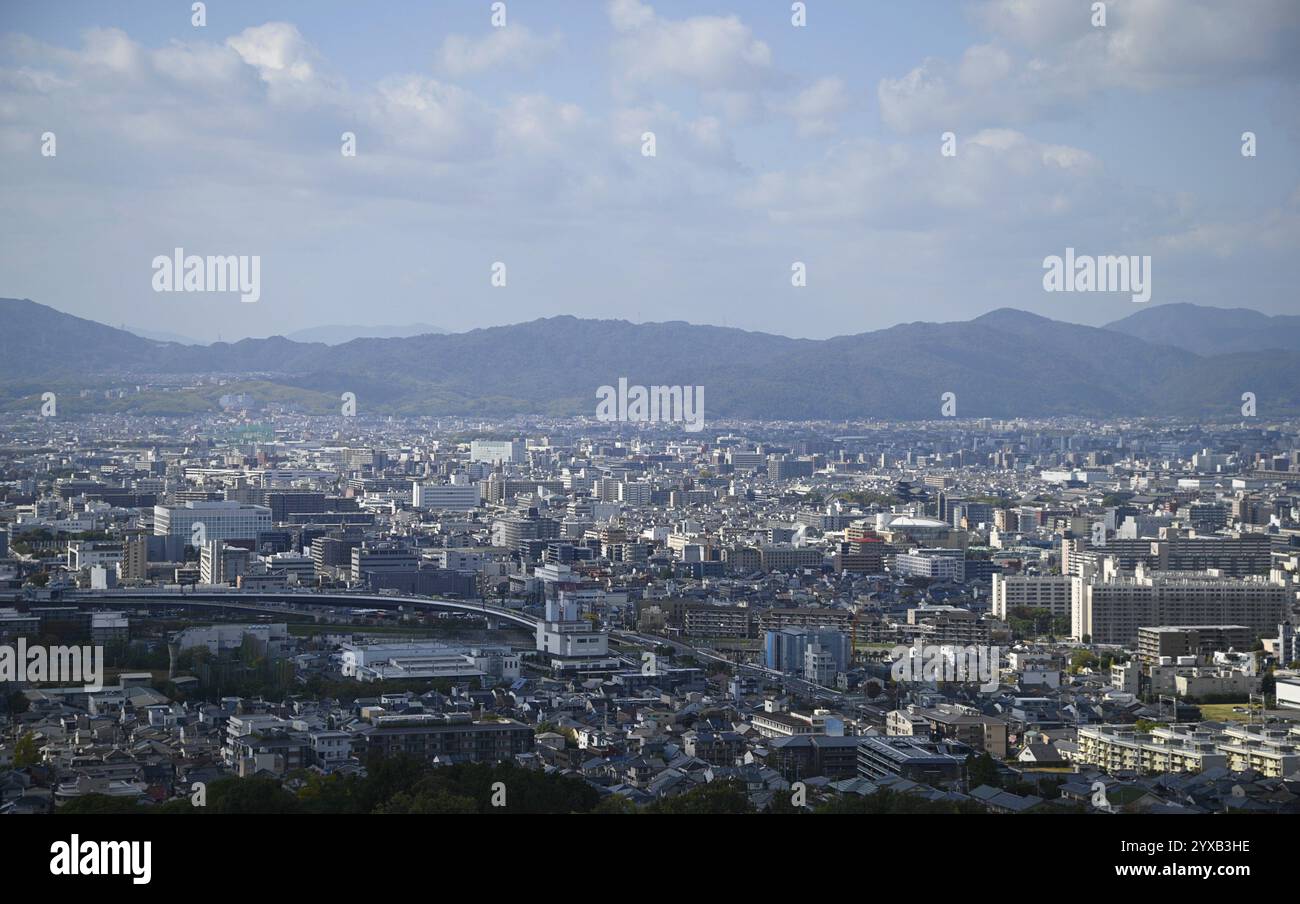 Panoramic city view as seen from Yotsutsuji intersection on top of the ...