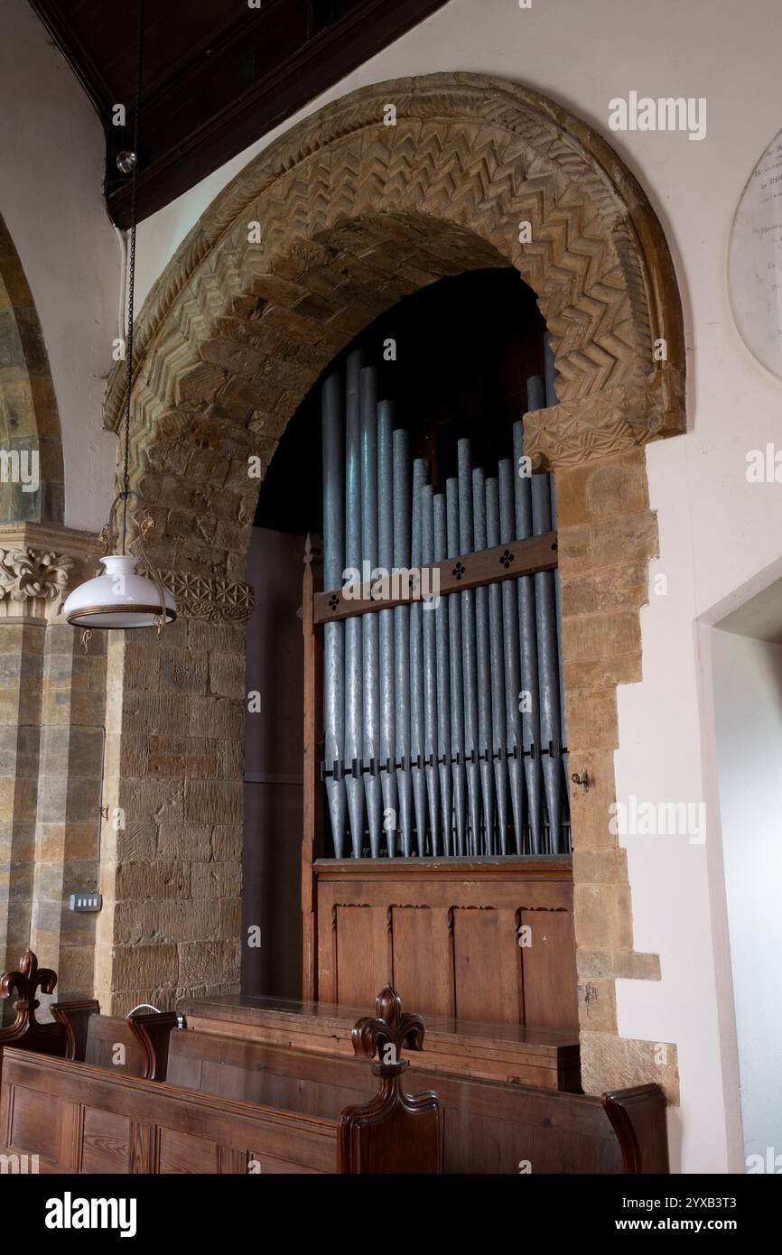 The organ, Holy Trinity Church, Shenington, Oxfordshire, England, UK ...