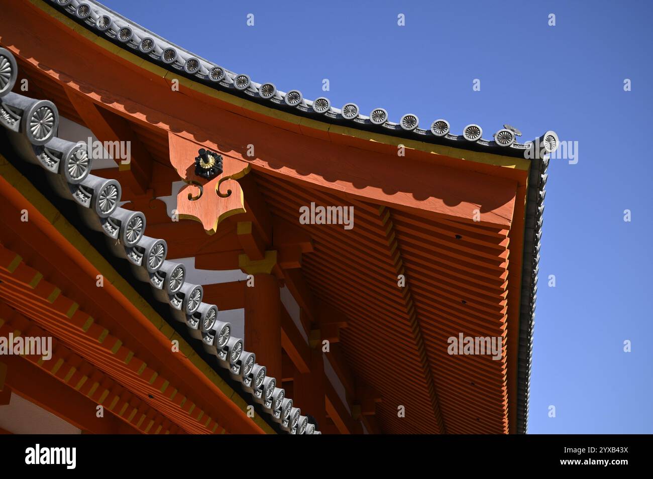 Gekka-mon Gate (Gate of Moon) Onigawara rooftop type from the Heian era ...